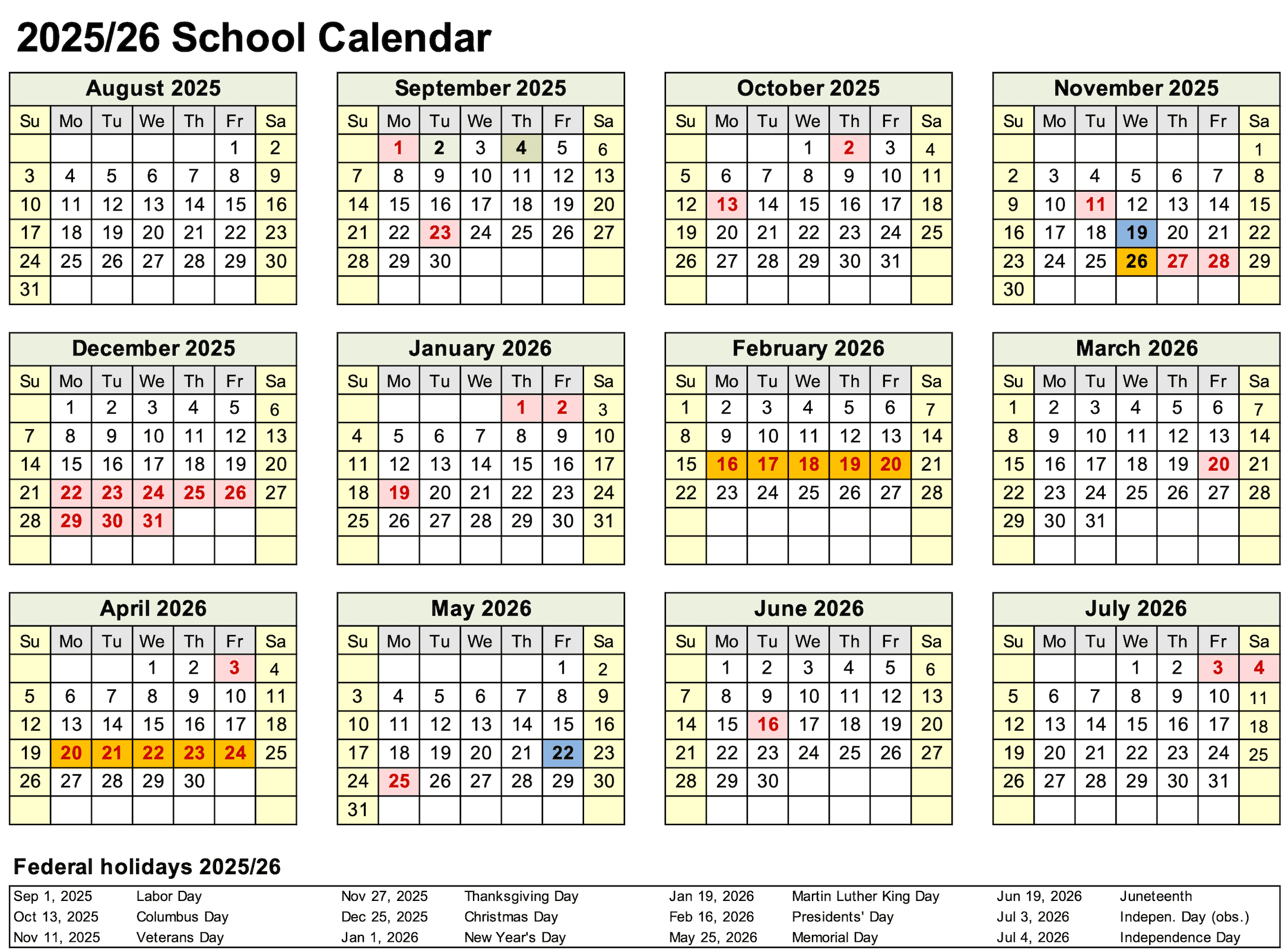 Calendar - Beacon Montessori School